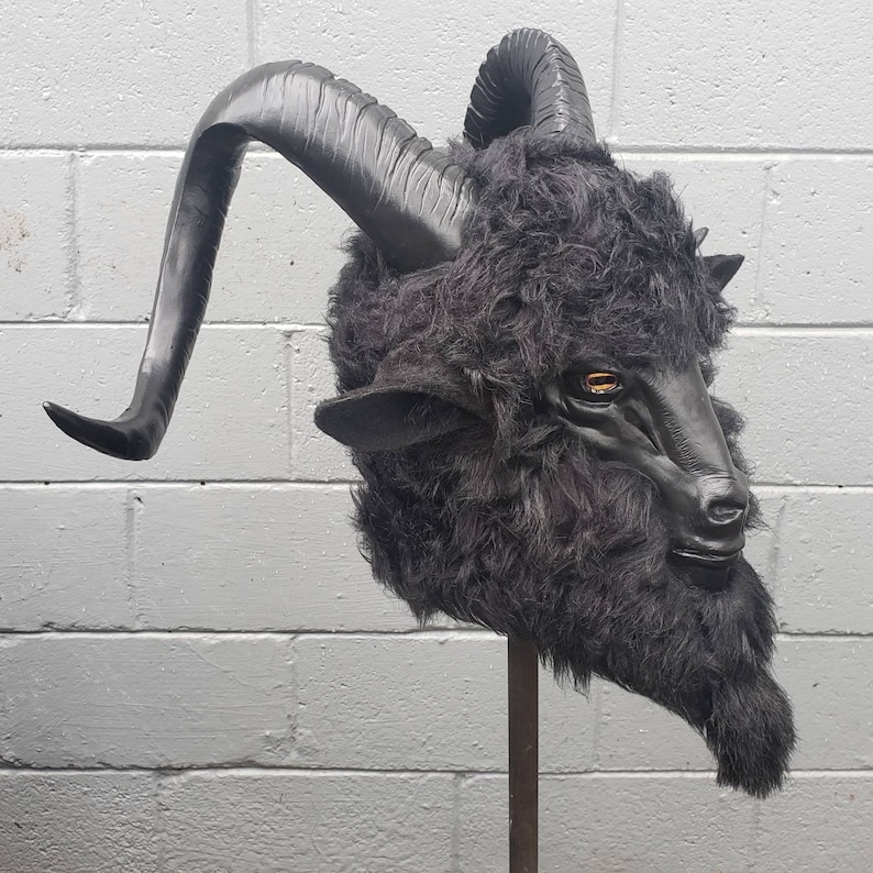 Goat Mask With Large Goat Horns - Etsy