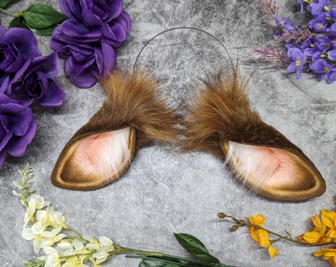 Satyr Faun Gelfling Fairy Elf Cosplay LARP Halloween Latex Pointed Ears ...