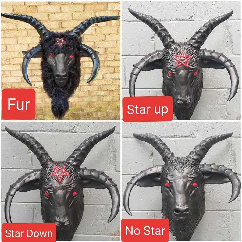 Multi Horn Goat Mask with fur / star options | Etsy