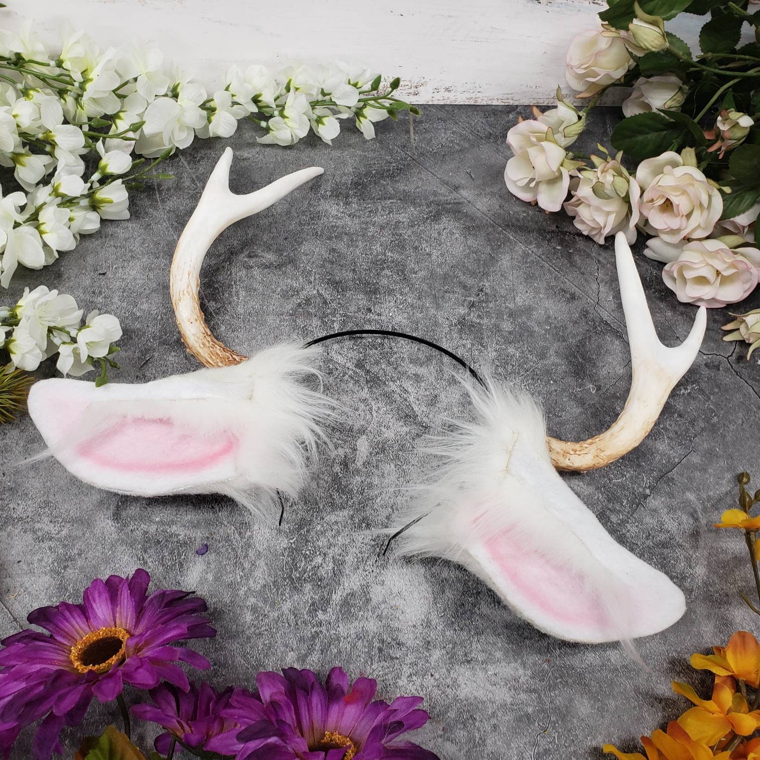 Deer Antlers Ears Tail Sweet Tooth 55 Color Options - Etsy Canada