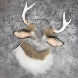 Deer Antlers Ears Tail Sweet Tooth 55 Color Options - Etsy Canada