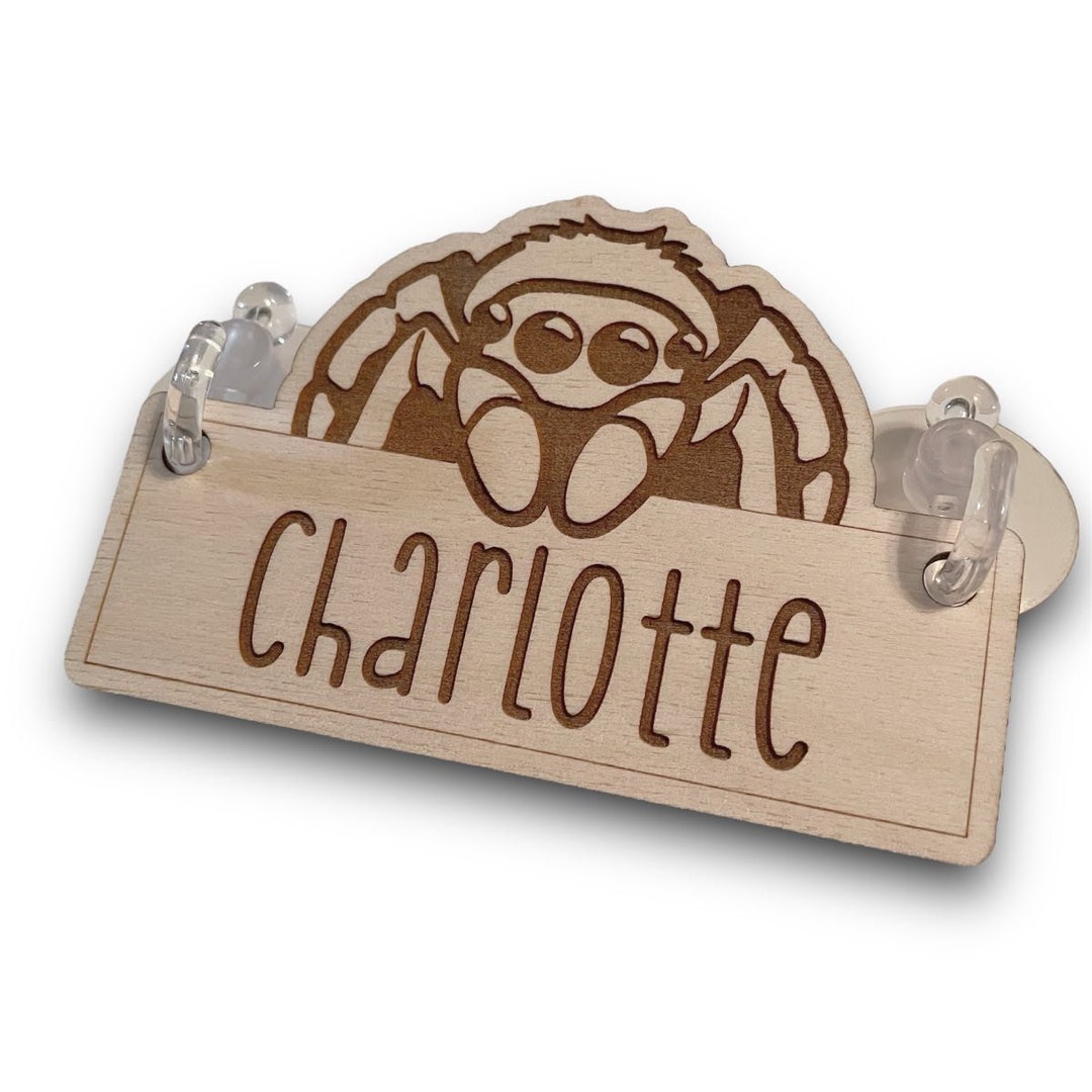 Spider Name Tag, Personalized, Engraved Wood, Terrarium Tag, Habitat ...