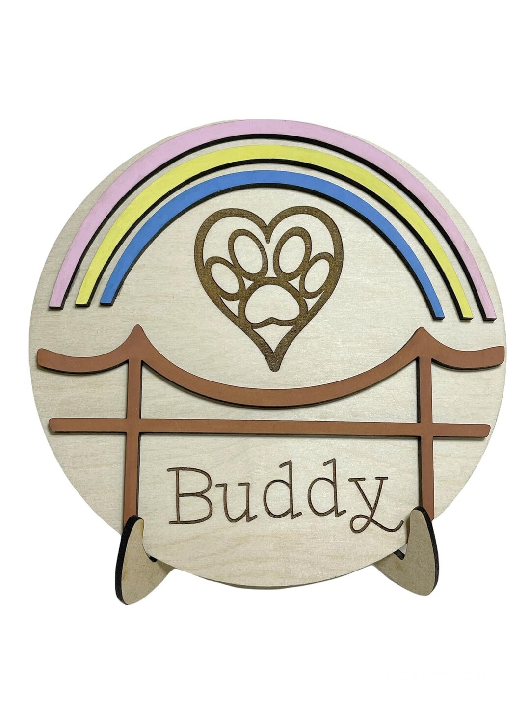 Pet Memorial Plaque - Pet Loss Sympathy Gift - Rainbow Bridge ...