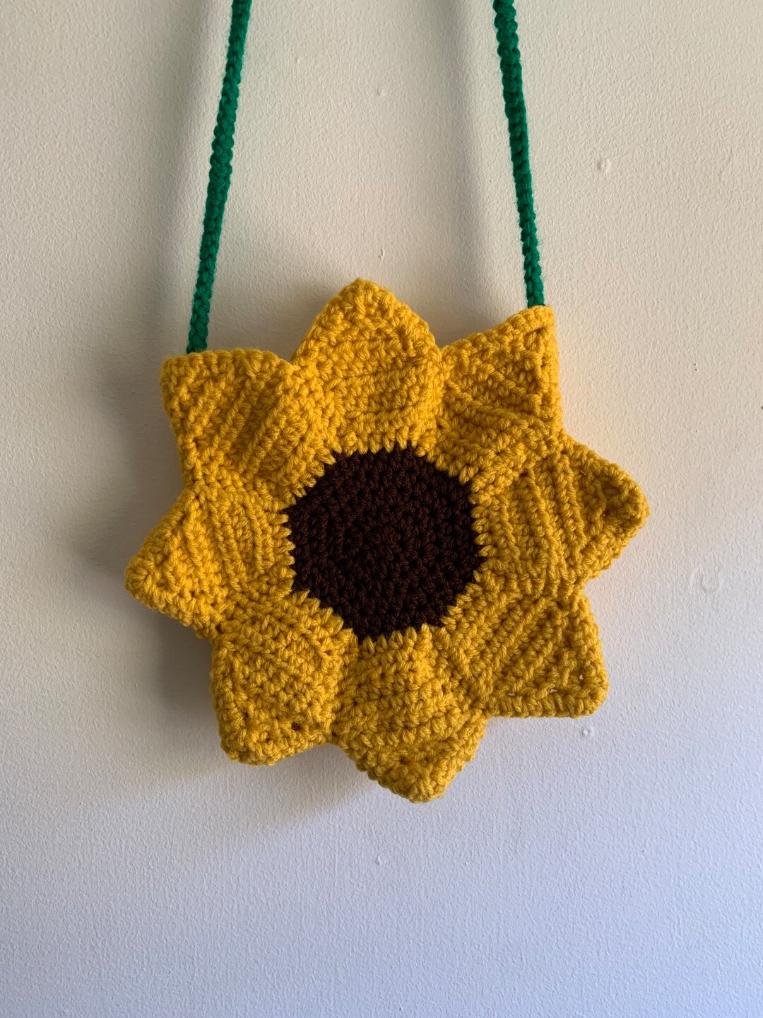 Crocheted Sunflower Bag - Etsy