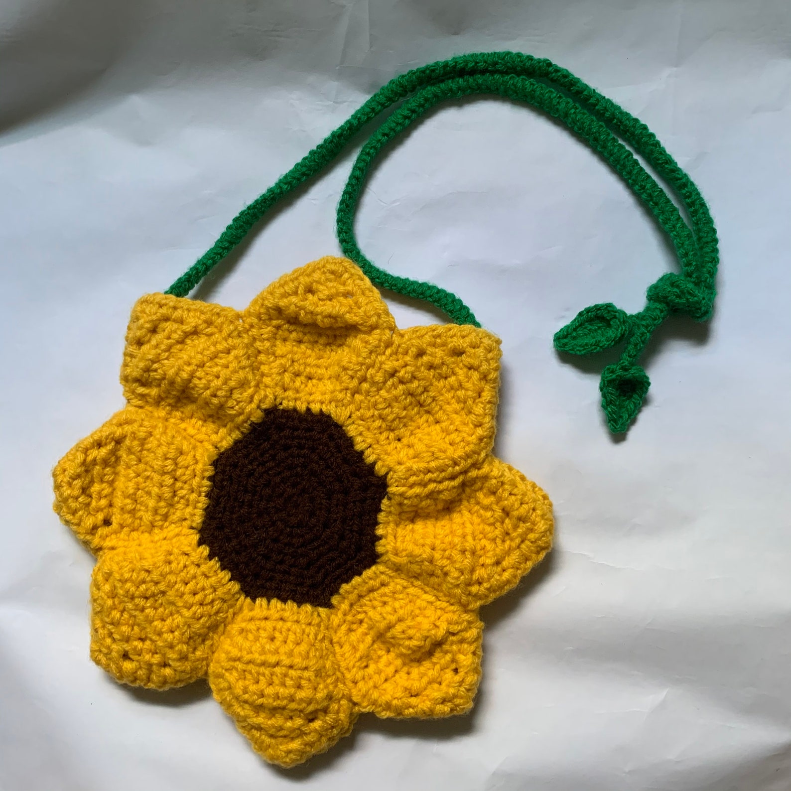 Crocheted Sunflower Bag - Etsy