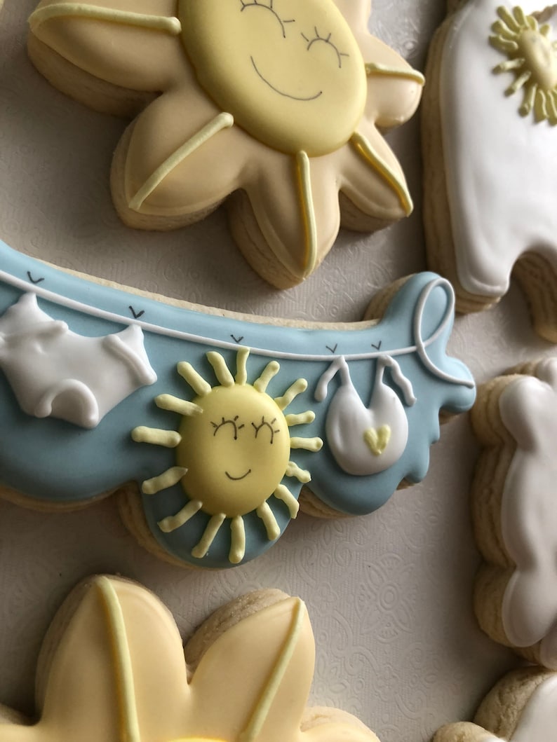 Here Comes the Sun Sugar Cookies Sunshine Themed Cookies Sun - Etsy