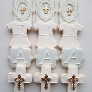 Baptism Sugar Cookies: Religious Cross Decorated Cookies - Etsy