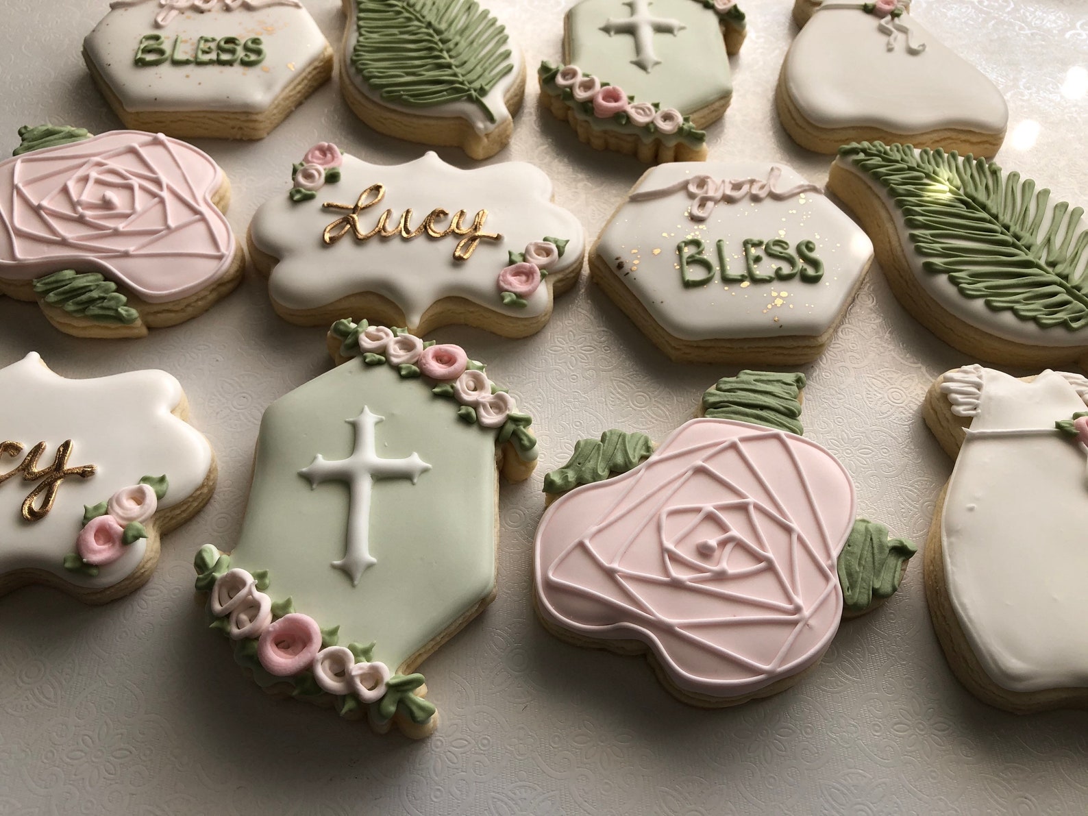Baptism Sugar Cookies Christening Sugar Cookies religious | Etsy