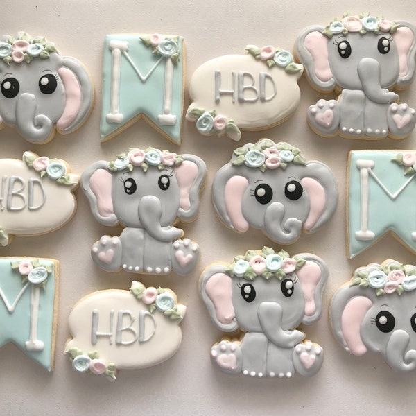 Elephant Cookies - Etsy
