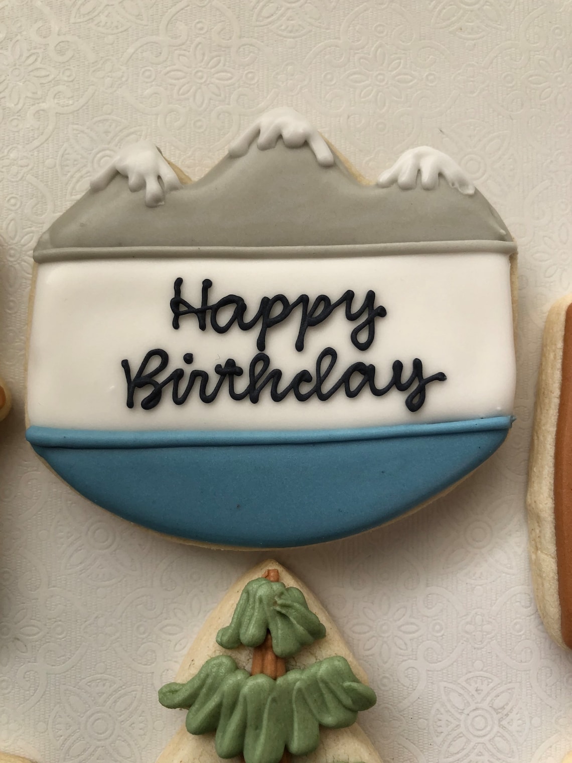 Adirondacks Themed Sugar Cookies, Mountain, Hiking, Cabin, Birthday ...