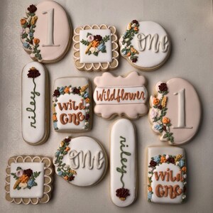 Wildflower 1st Birthday Sugar Cookies: Floral Garden Party - Etsy