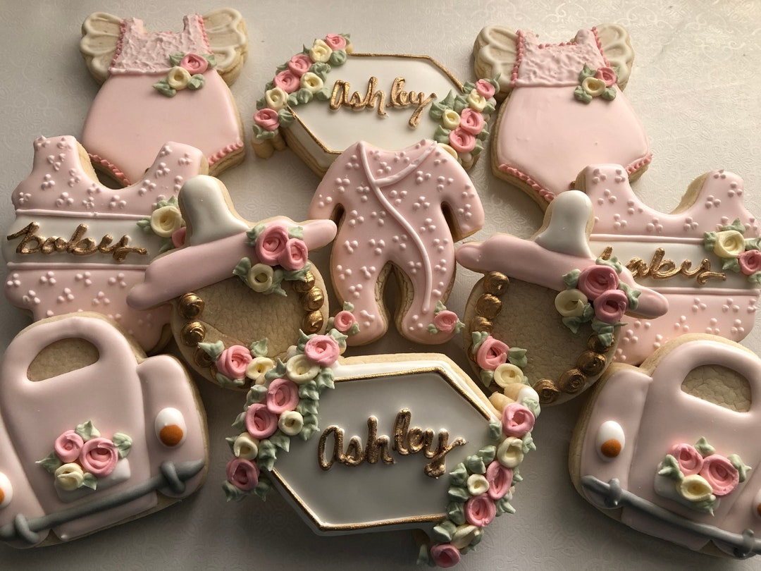 Pink Baby Shower Sugar Cookies - Etsy