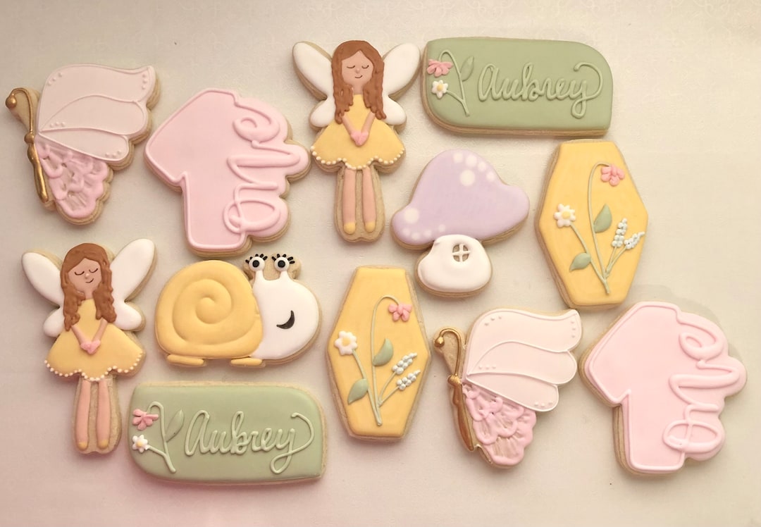 Fairy Sugar Cookies, Wildflower Sugar Cookies, Garden Cookies, Fairy ...