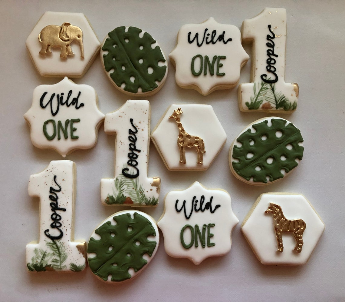Wild One Sugar Cookies Safari Sugar Cookies Jungle Cookies - Etsy