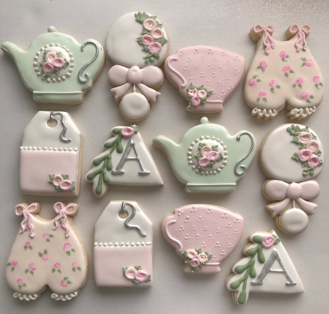 Tea Party Baby Shower Sugar Cookies: Teapot & Teacup Designs - Etsy