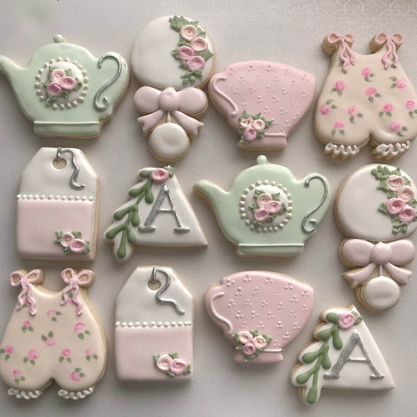 Tea Party Cookies - Etsy
