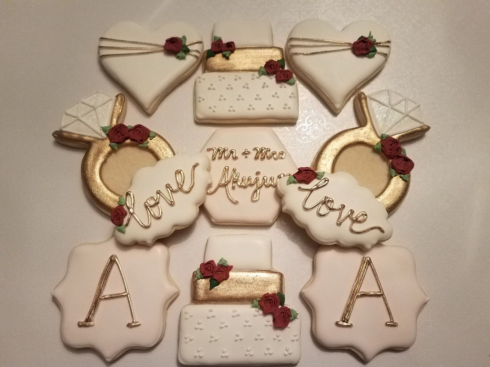 Wedding Cookies Anniversary Cookies Engagement Party Bridal - Etsy