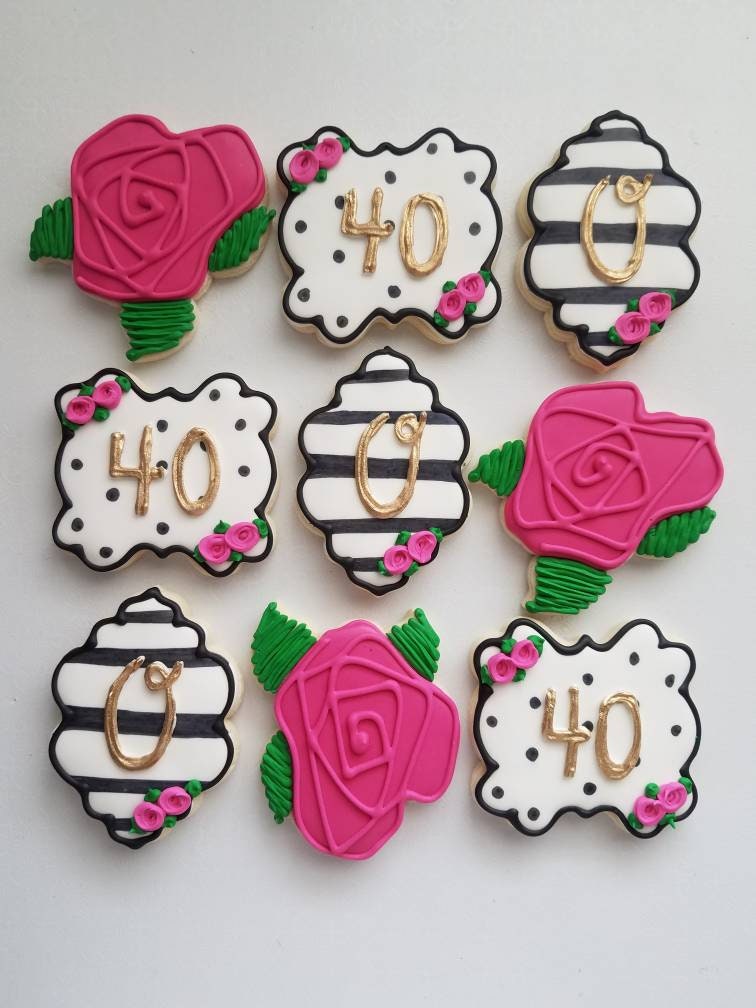 Kate Spade Sugar Cookies 40th Birthday Birthday Sugar - Etsy