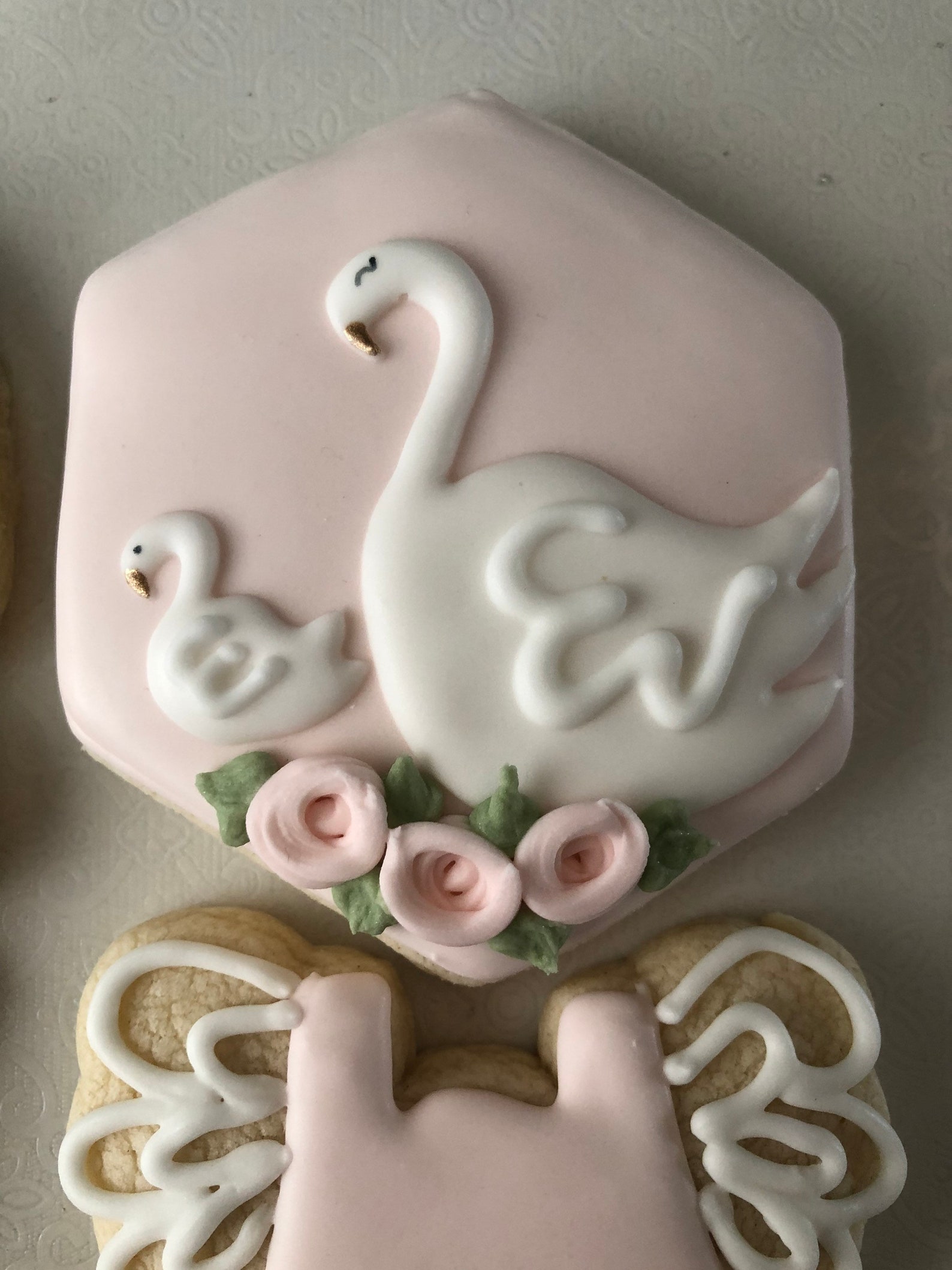 Swan Baby Shower Cookies Swan Themed Pink Baby Shower - Etsy
