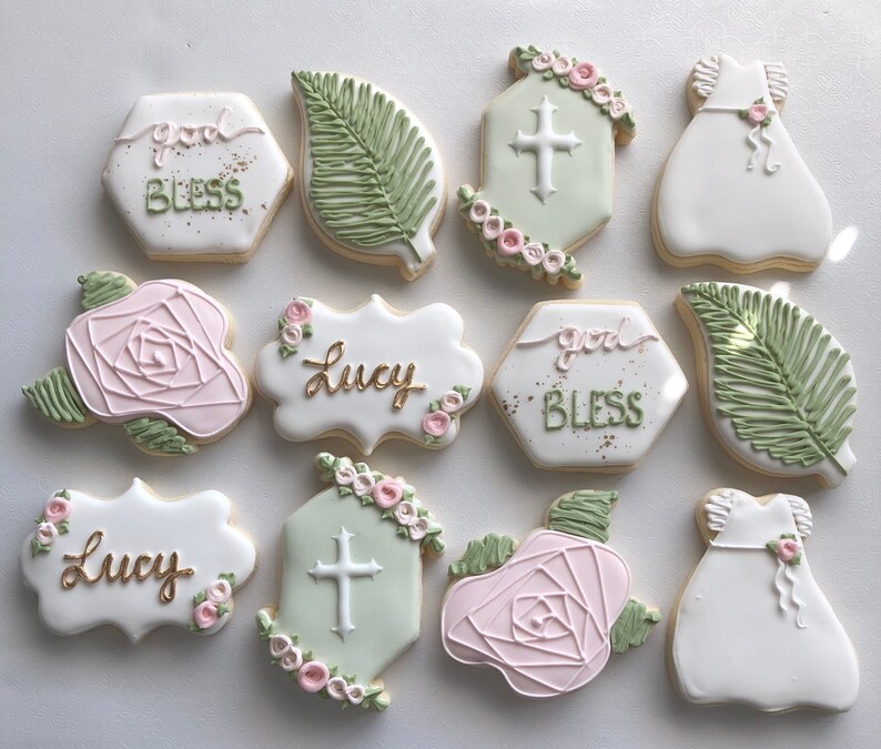 Baptism Sugar Cookies Christening Sugar Cookies Religious - Etsy