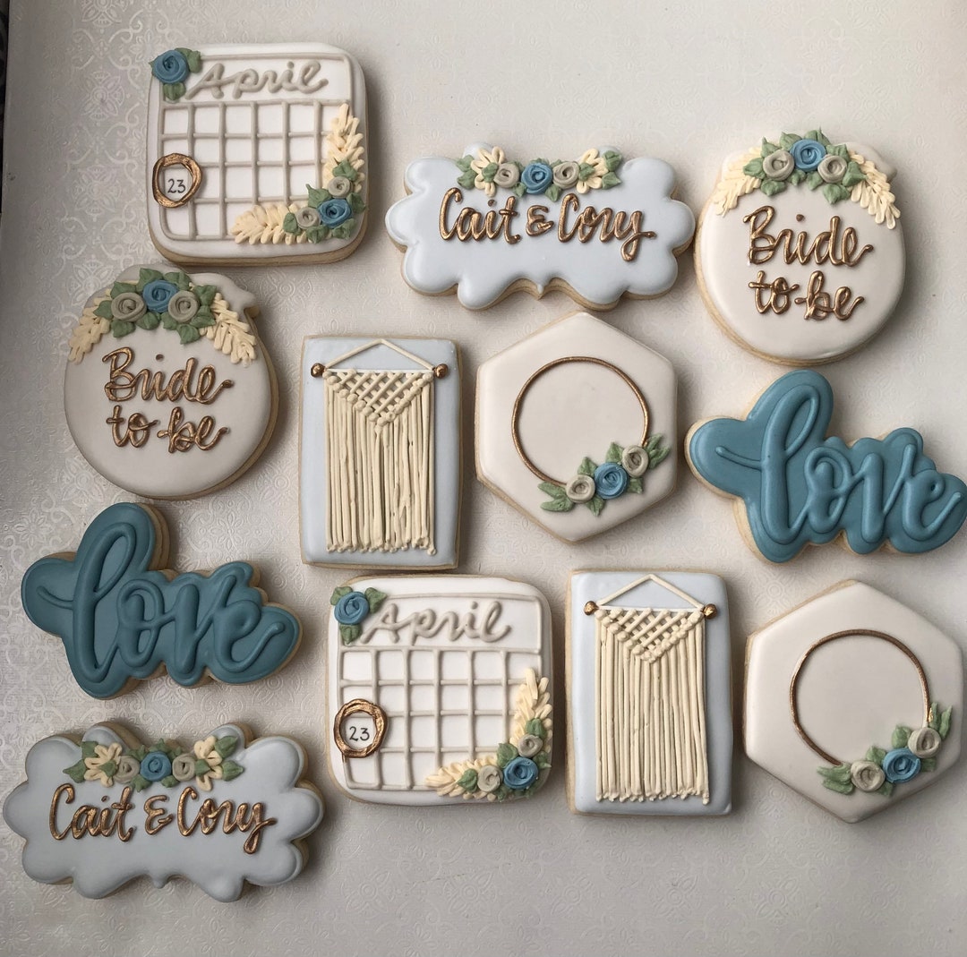 Boho Bliss: Gourmet Sugar Cookies for the Bride-to-be's Special Day - Etsy