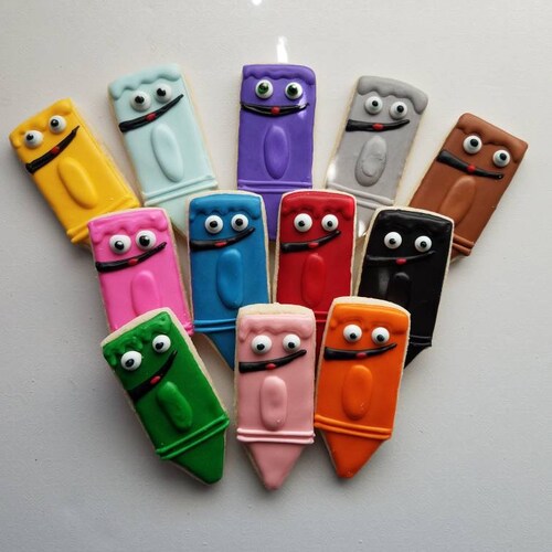 Crayon Sugar Cookies - Etsy