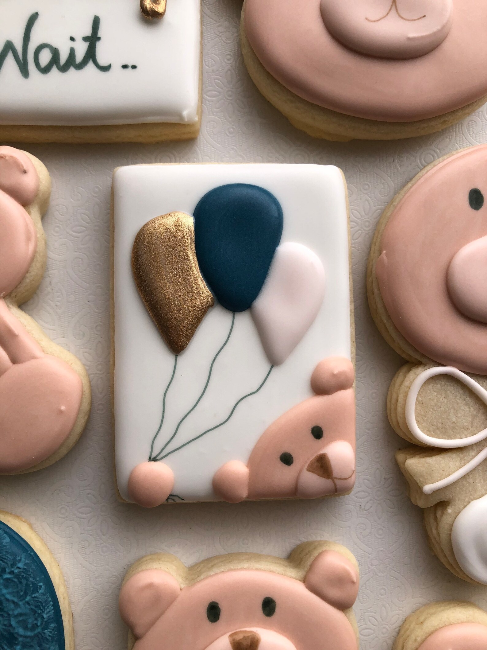 Teddy Bear Sugar Cookies Gender Reveal Teddy Bear Baby - Etsy