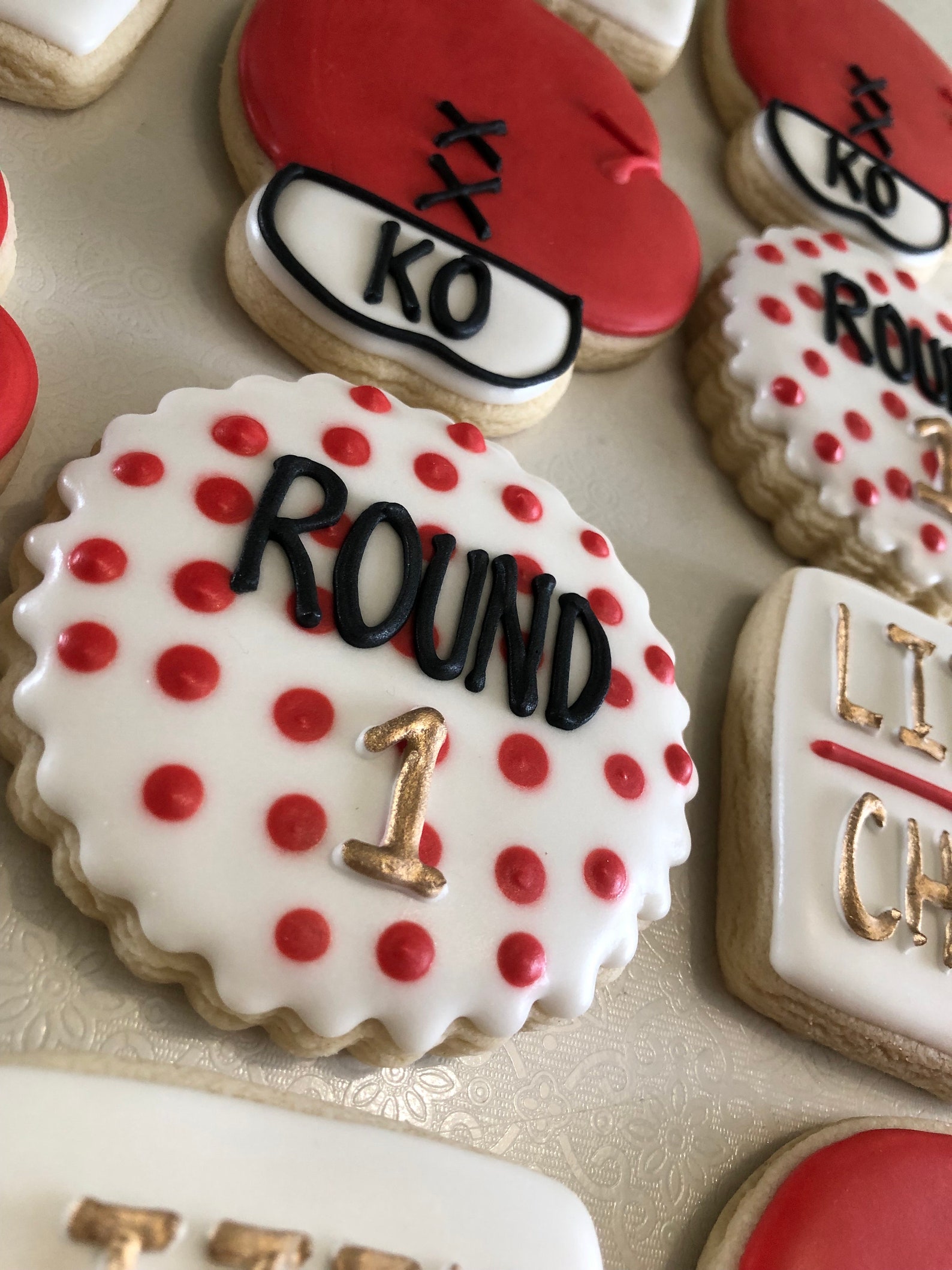Boxing Themed Sugar Cookies, Little Champ Cookiies, Fight Night Cookies ...
