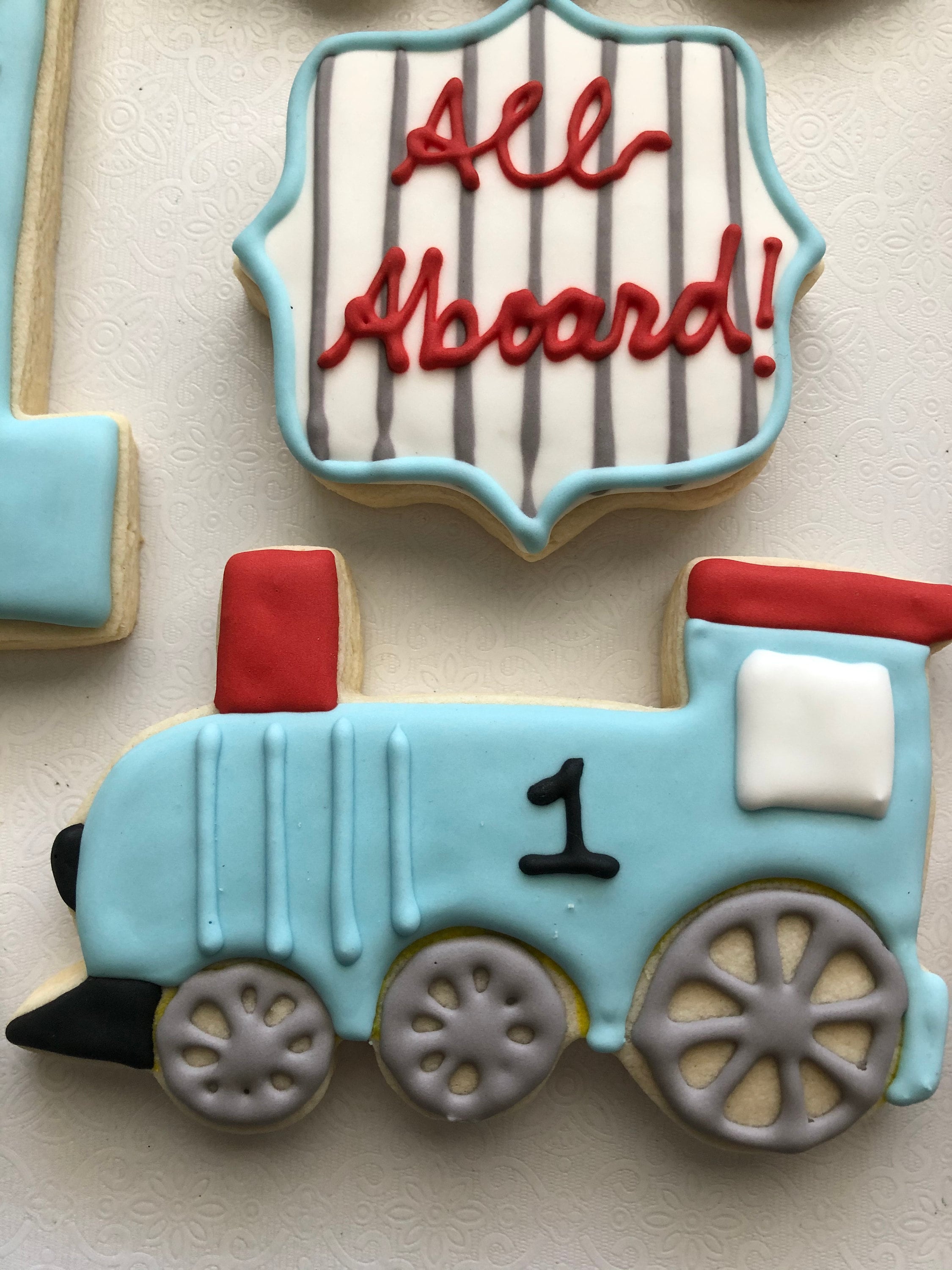 Train Themed Sugar Cookies All Aboard Cookies Train First - Etsy