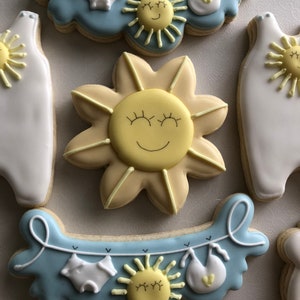 Here Comes the Sun Sugar Cookies: Sunshine Baby Shower Favors - Etsy