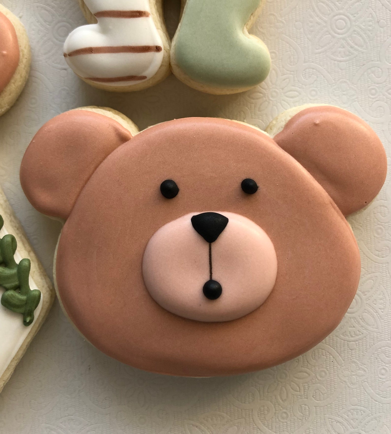 Teddy Bear Sugar Cookies Teddy Bear Baby Shower I Can Bearly - Etsy