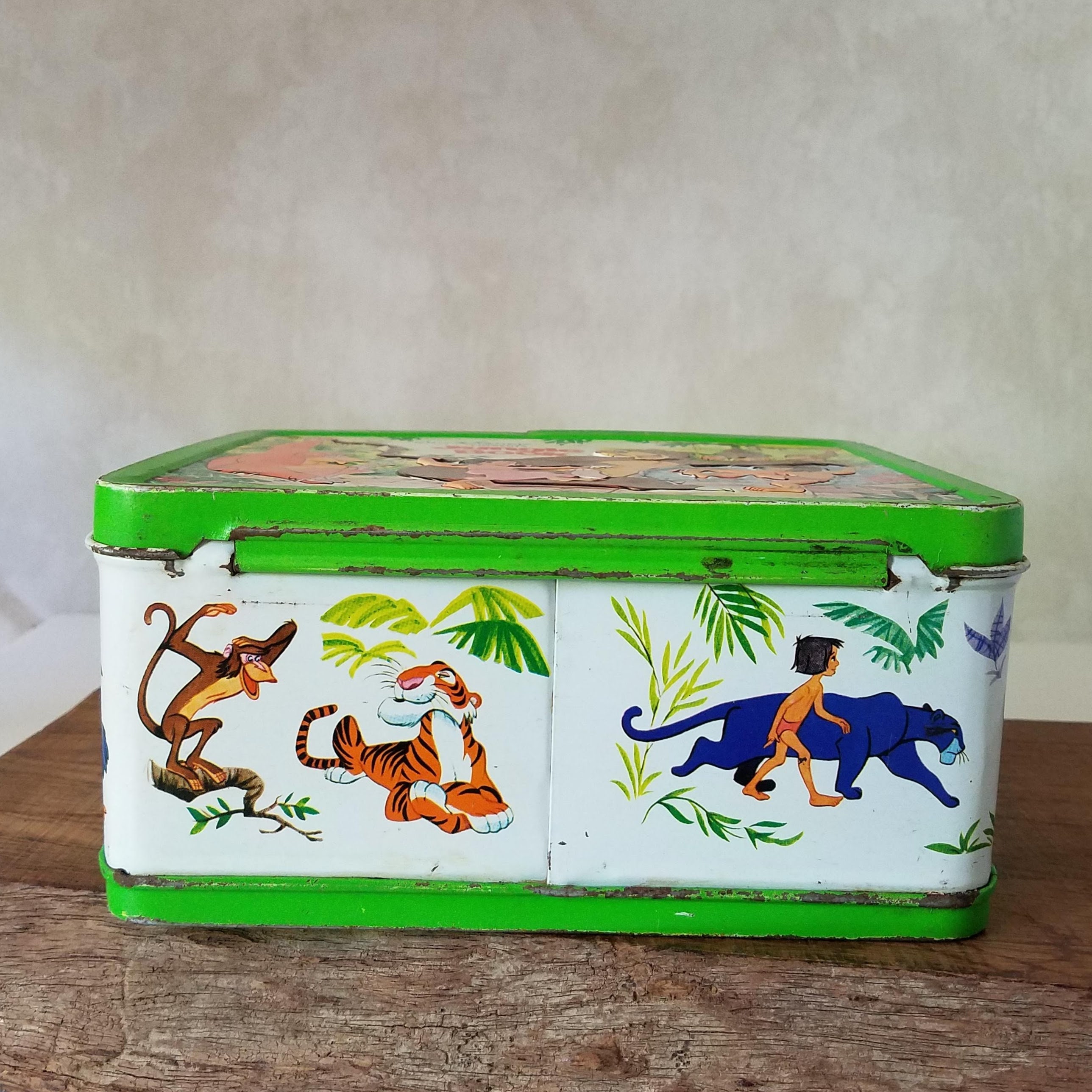 1966 Disney Metal Lunchbox, Vintage Jungle Book Metal Lunch Box,Aladdin ...