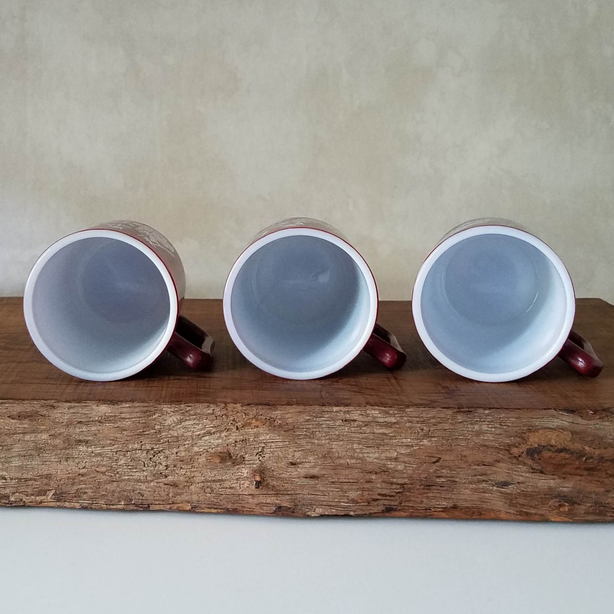 Hazel Atlas Kids Milk Glass Mugs, Set of 3 Collectible Childrens Mugs ...