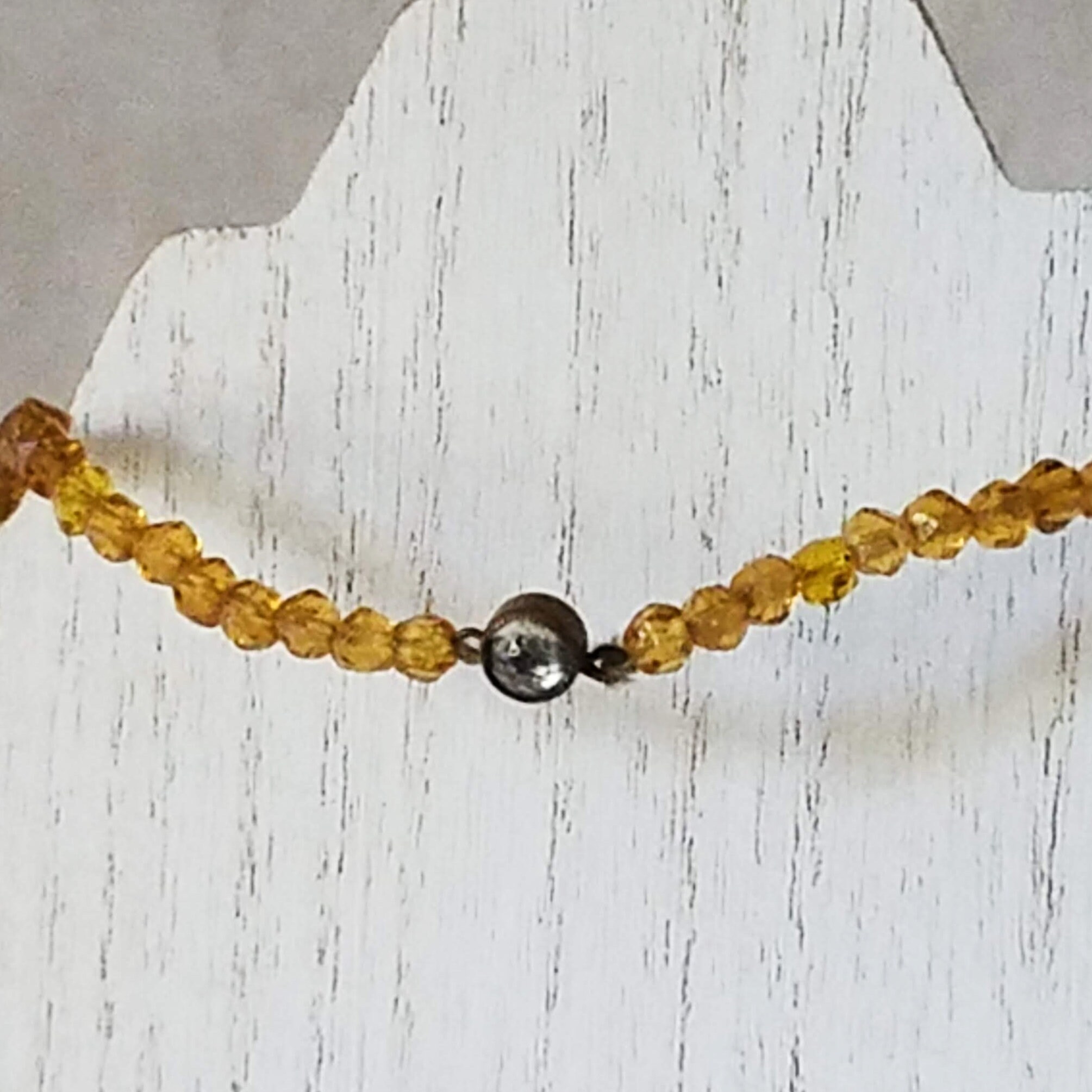 Amber Czech Glass Faceted Beaded Necklace, Vintage Art Deco Czech Glass ...