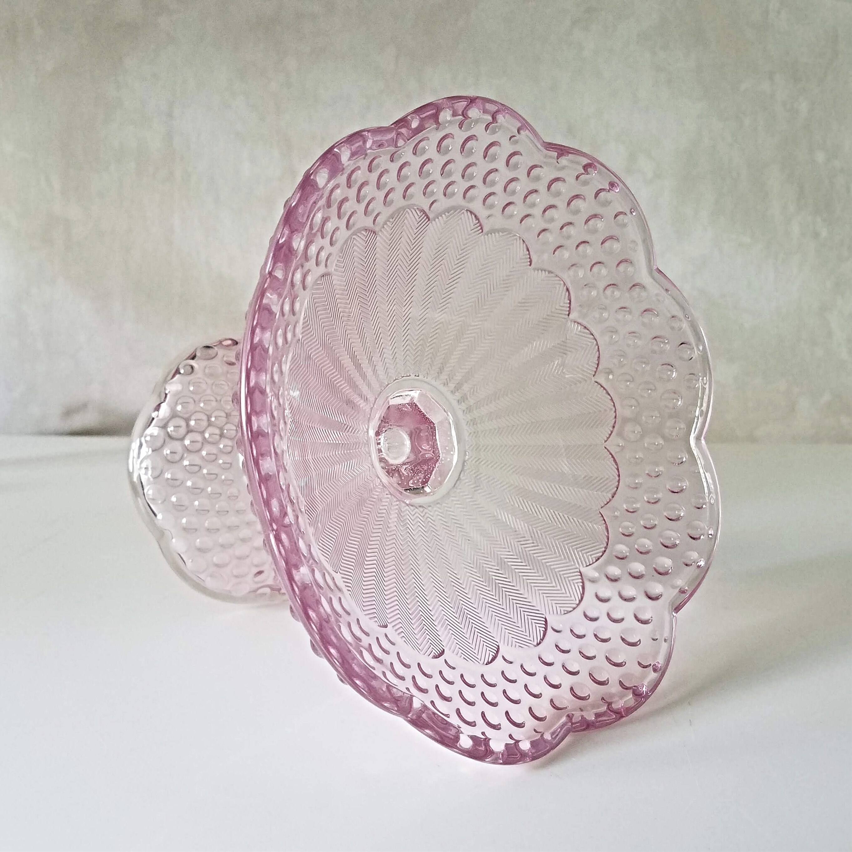 Vintage Pink Glass, Gorham Emily's Attic Pink Crystal Compote, Pink ...