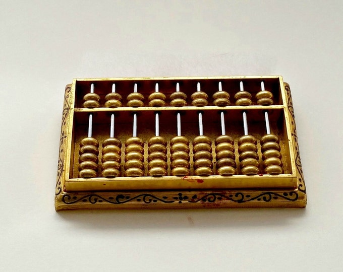 Vintage Brass Abacus, Miniature Abacus, Antique Brass Abacus, Brass ...