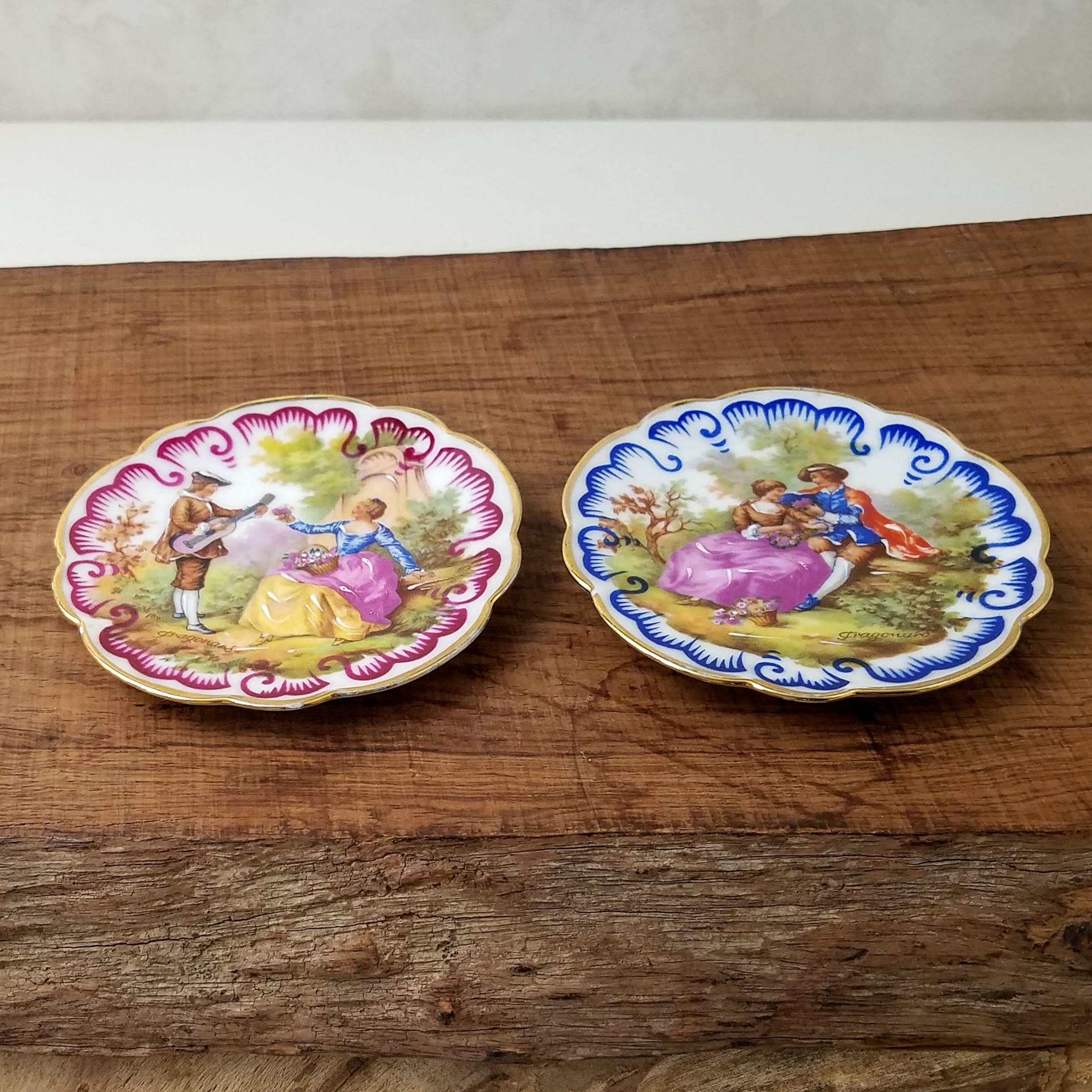 Limoges Decorative Small Plates Made in France, Hand Painted Porcelain ...