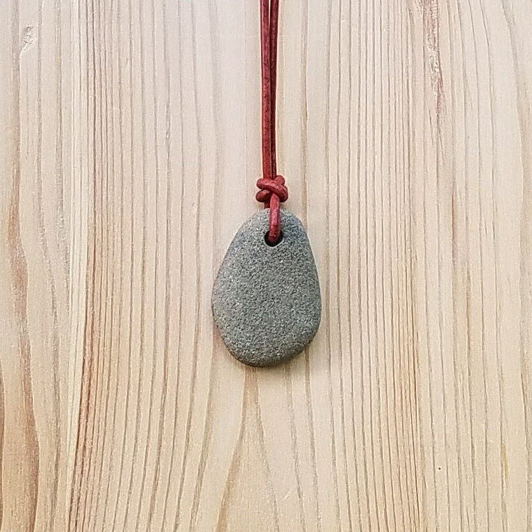 River Rock Pendant, Natural River Stone Jewelry, River Rock Necklace ...