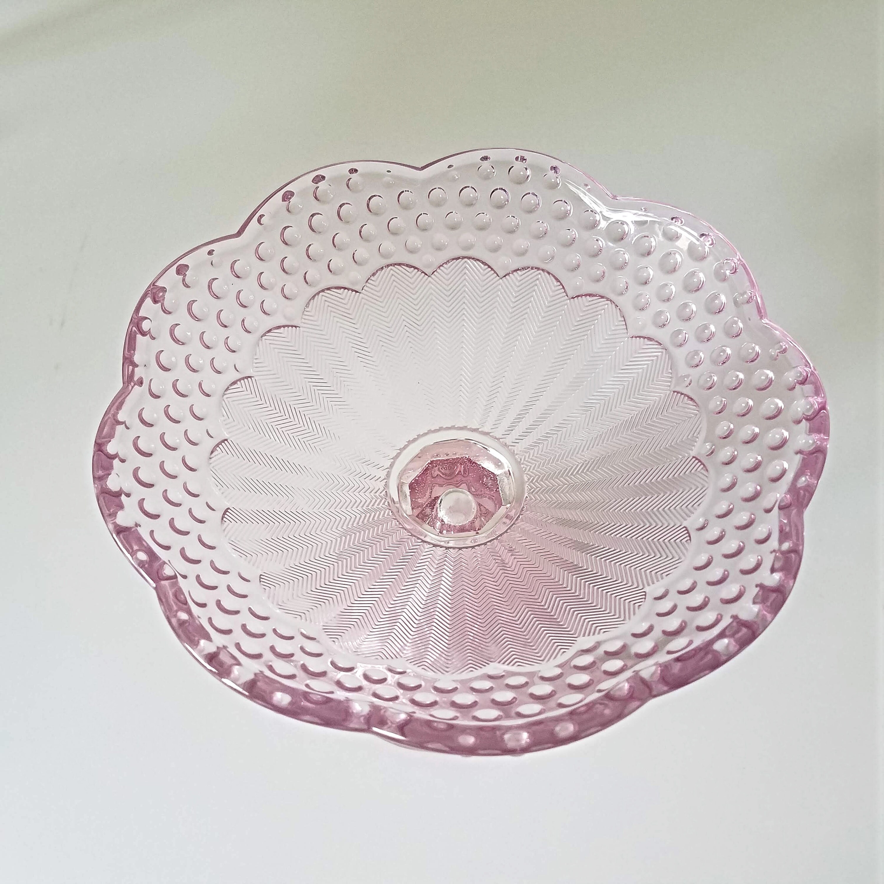 Vintage Pink Glass, Gorham Emily's Attic Pink Crystal Compote, Pink ...