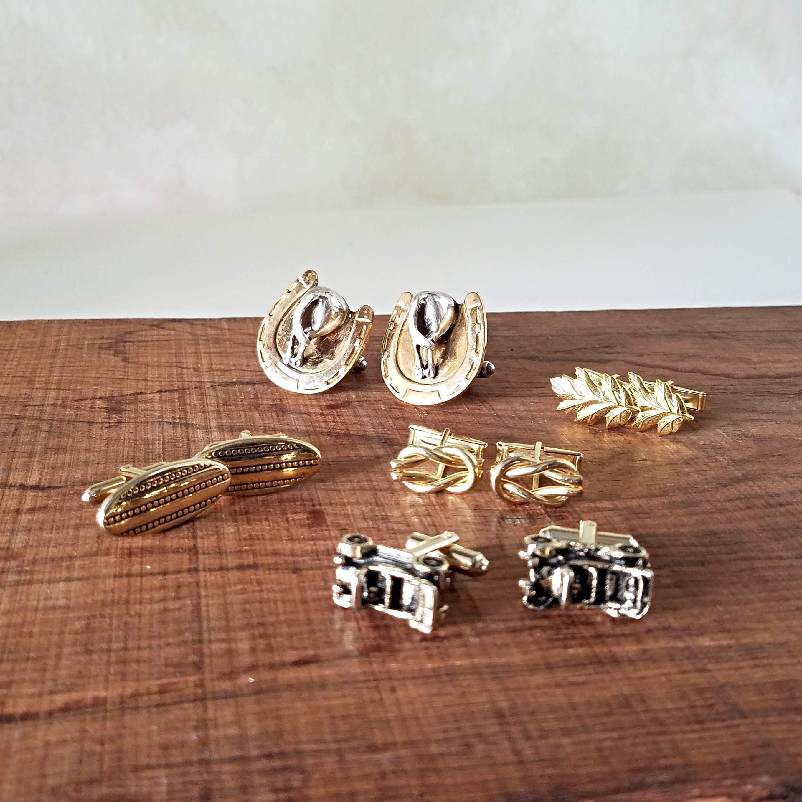 Vintage Cuff Links, Swank Signed Cufflinks, Retro Gold Tone Metal Cuff ...