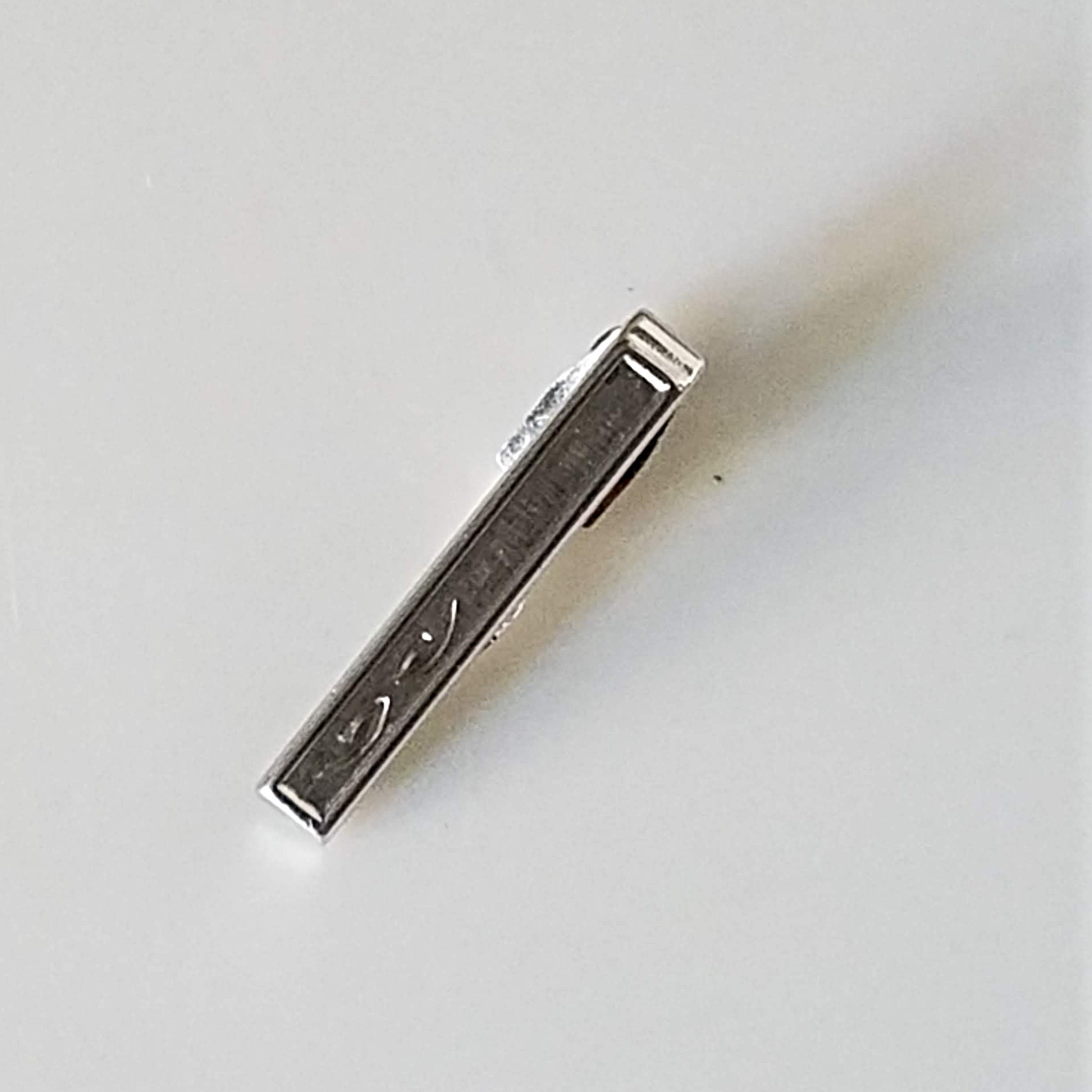 Vintage Foster Tie Clip, Silvertone Small Tie Bar, Gift Under 15 Made ...