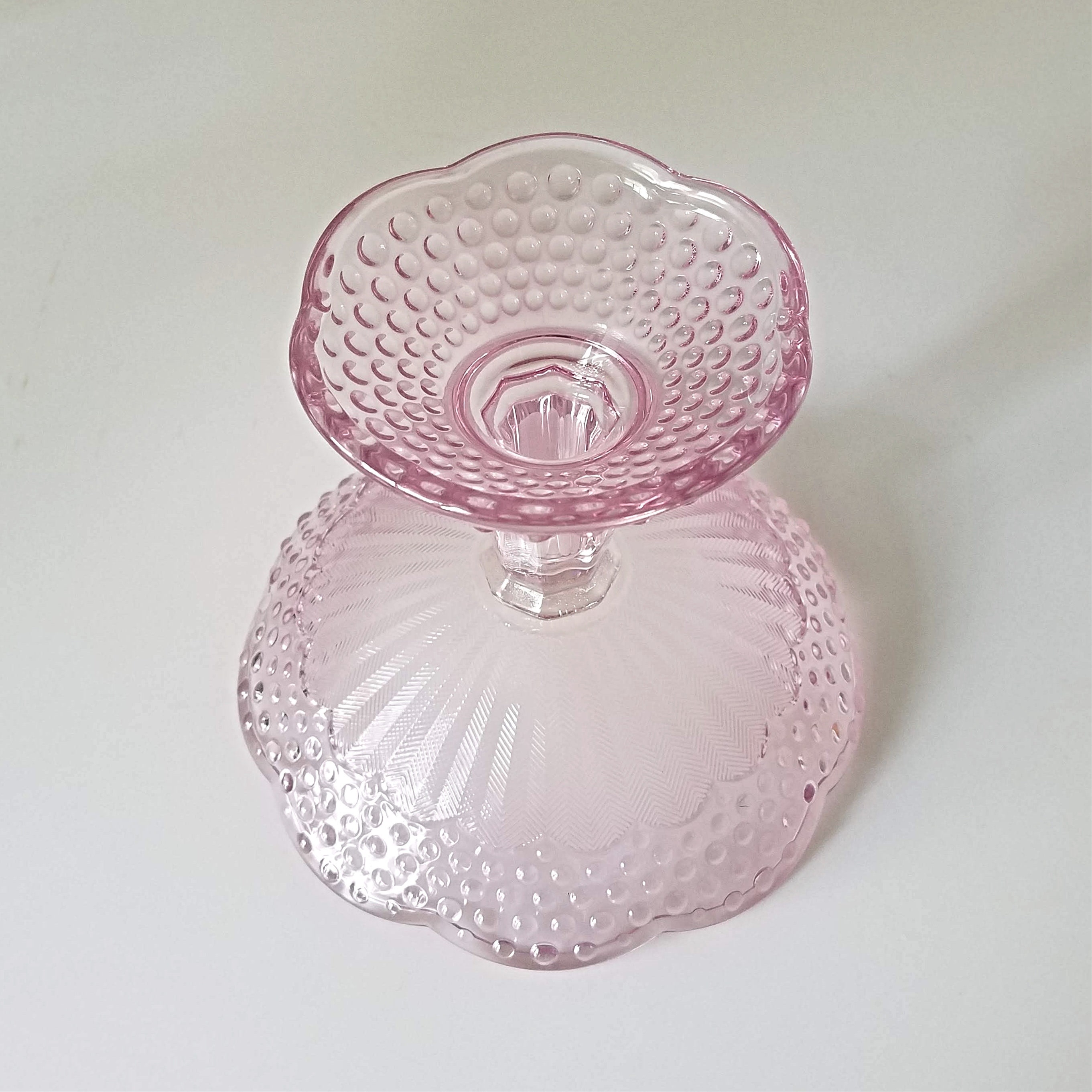 Vintage Pink Glass, Gorham Emily's Attic Pink Crystal Compote, Pink ...