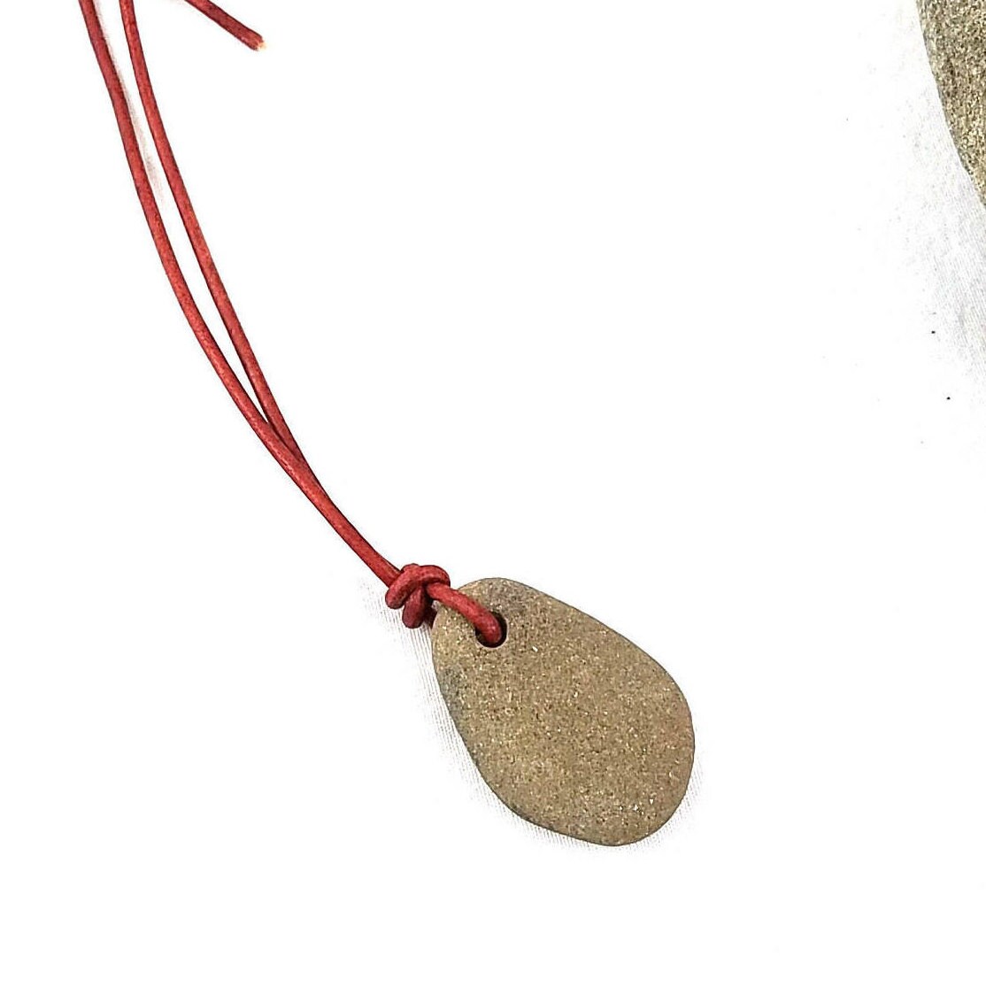River Rock Pendant, Natural River Stone Jewelry, River Rock Necklace ...