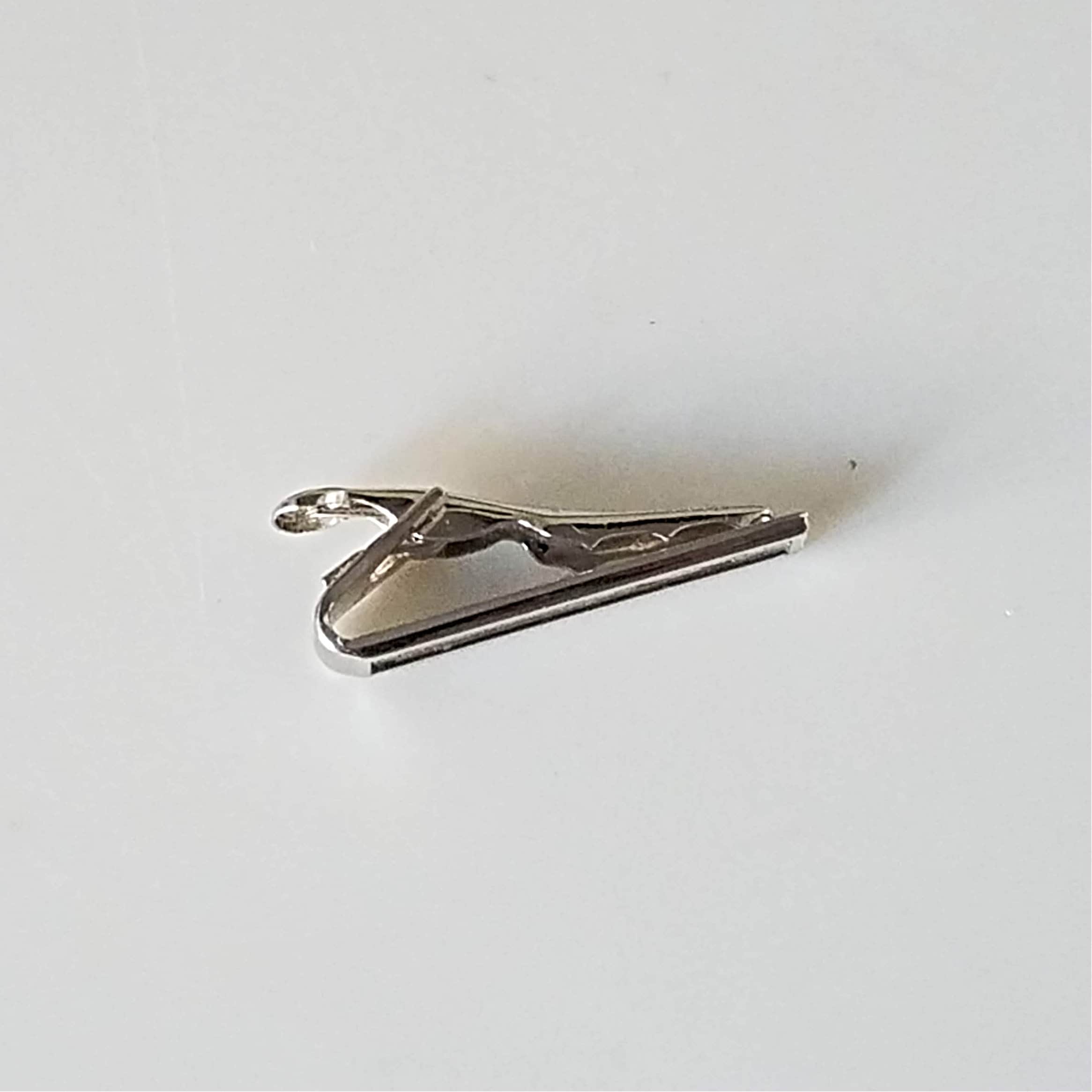 Vintage Foster Tie Clip, Silvertone Small Tie Bar, Gift Under 15 Made ...