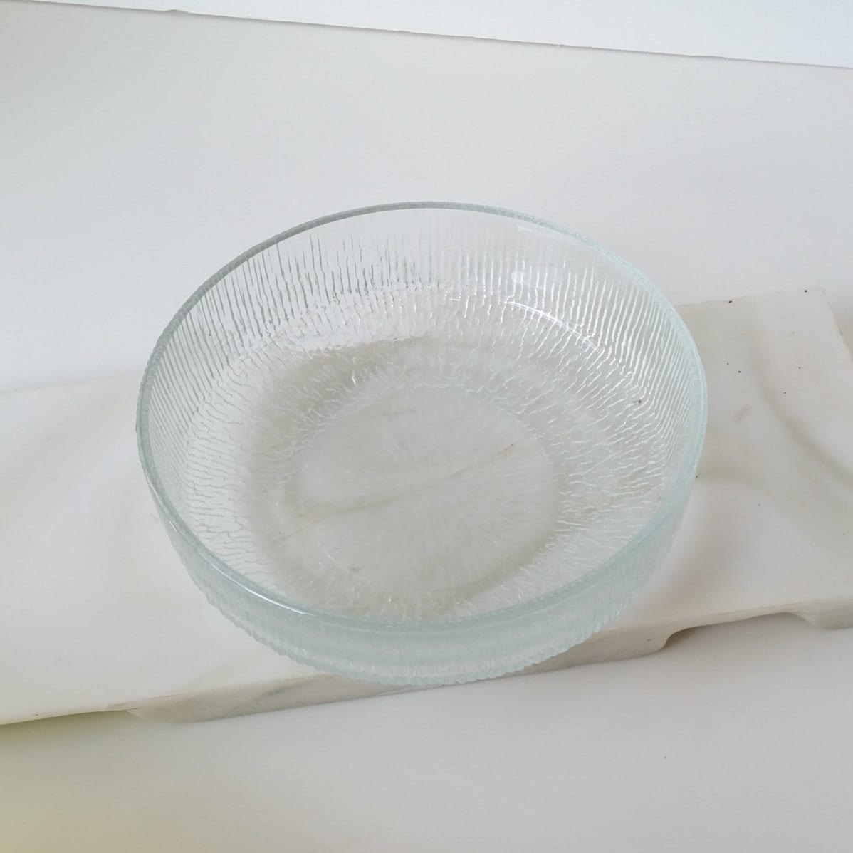 Vintage Glass, Clear Glass Bowl, Grooved Bowl, Vintage bowl, Retro ...