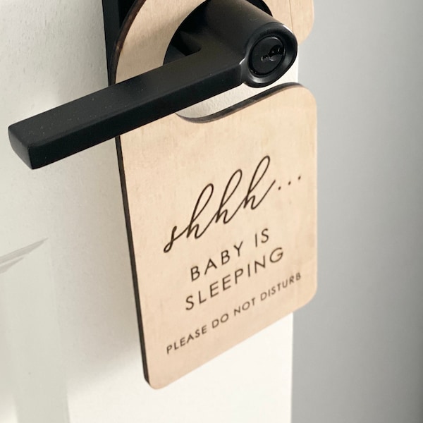 Sleeping Baby Door Sign - Etsy