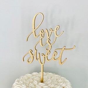 Love is Sweet Wedding Cake Topper 6 Inches Love Cake | Etsy