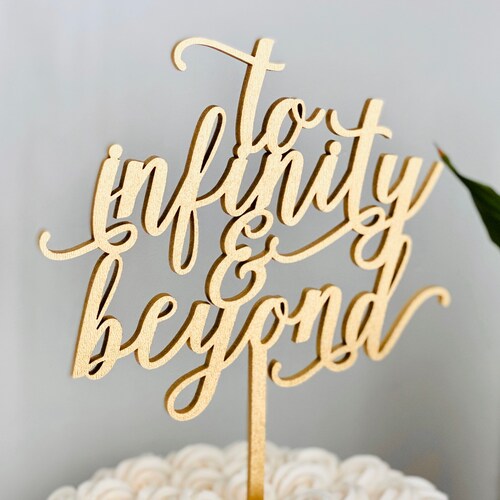 To Infinity and Beyond Wedding Cake Topper Laser Cut Cake - Etsy