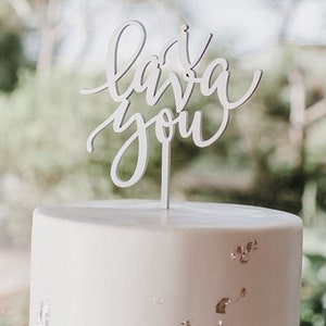 I Lava You Wedding Cake Topper 6" Inches Unique Laser Cut Wood ...