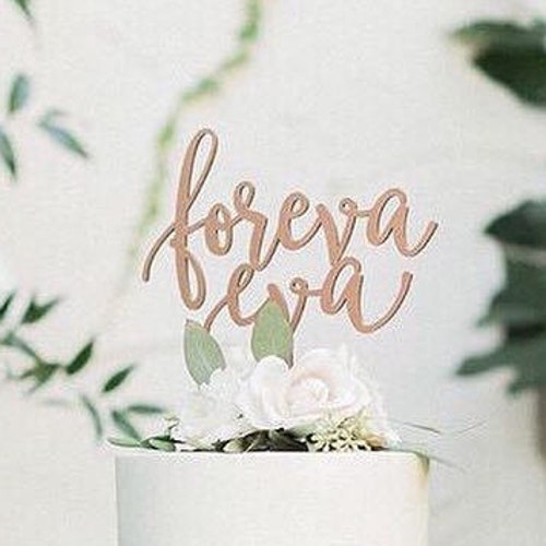 Foreva Eva Wedding Cake Topper 6.5w Inches Forever - Etsy